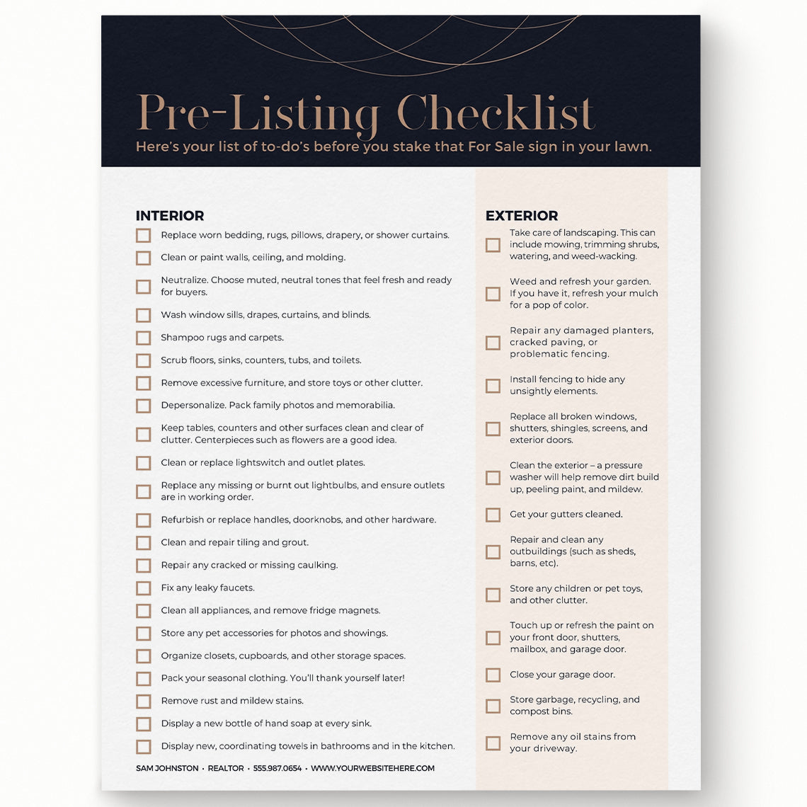 Pre-Listing Checklist | Blossoming Real Estate
