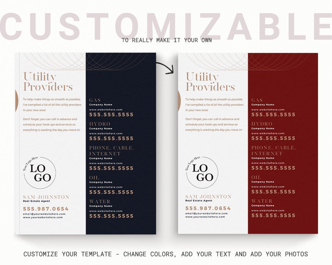 Utility Providers Flyer | Blossoming Real Estate
