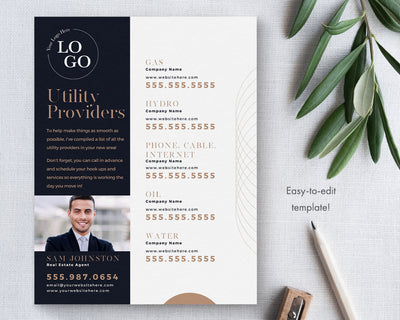 Utility Providers Flyer | Blossoming Real Estate