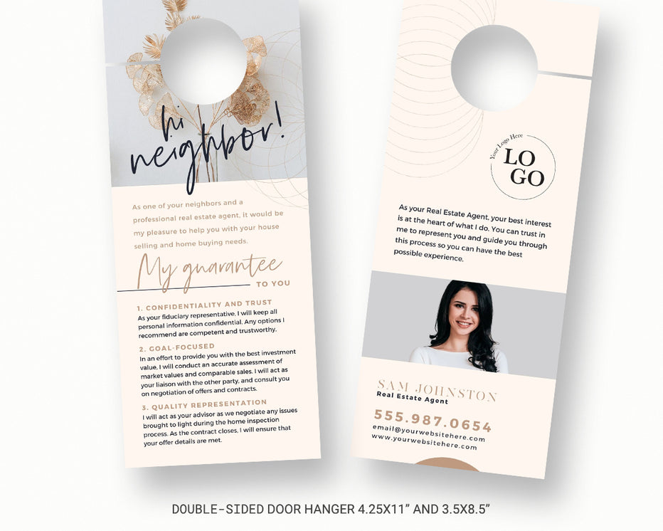 Real Estate Hi Neighbor Door Hanger | Blossoming Real Estate