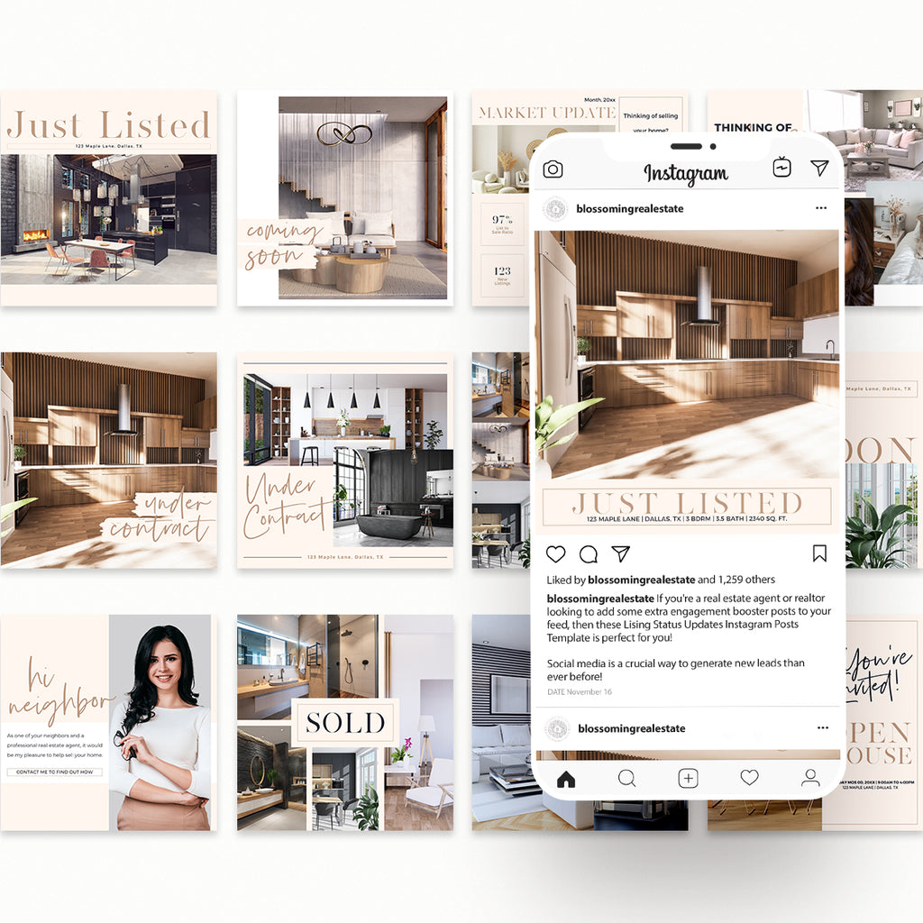 150 Real Estate Listing Update Social Media Posts and Stories ...