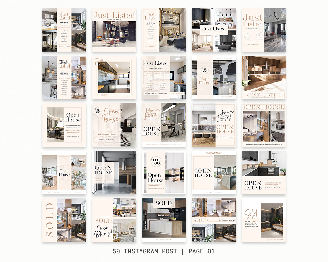 150 Real Estate Listing Update Social Media Posts and Stories ...