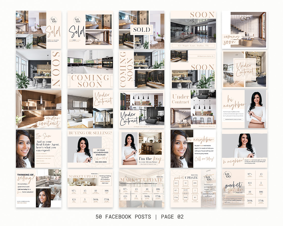 150 Real Estate Listing Update Social Media Posts and Stories ...