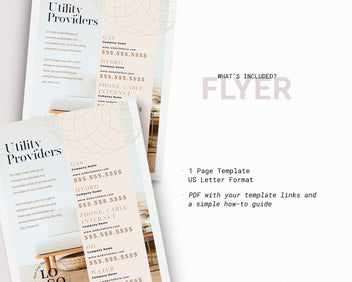 Utility Providers Flyer | Blossoming Real Estate