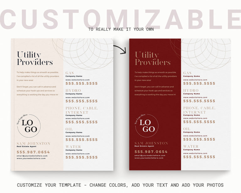 Utility Providers Flyer | Blossoming Real Estate