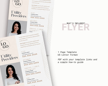 Utility Providers Flyer | Blossoming Real Estate