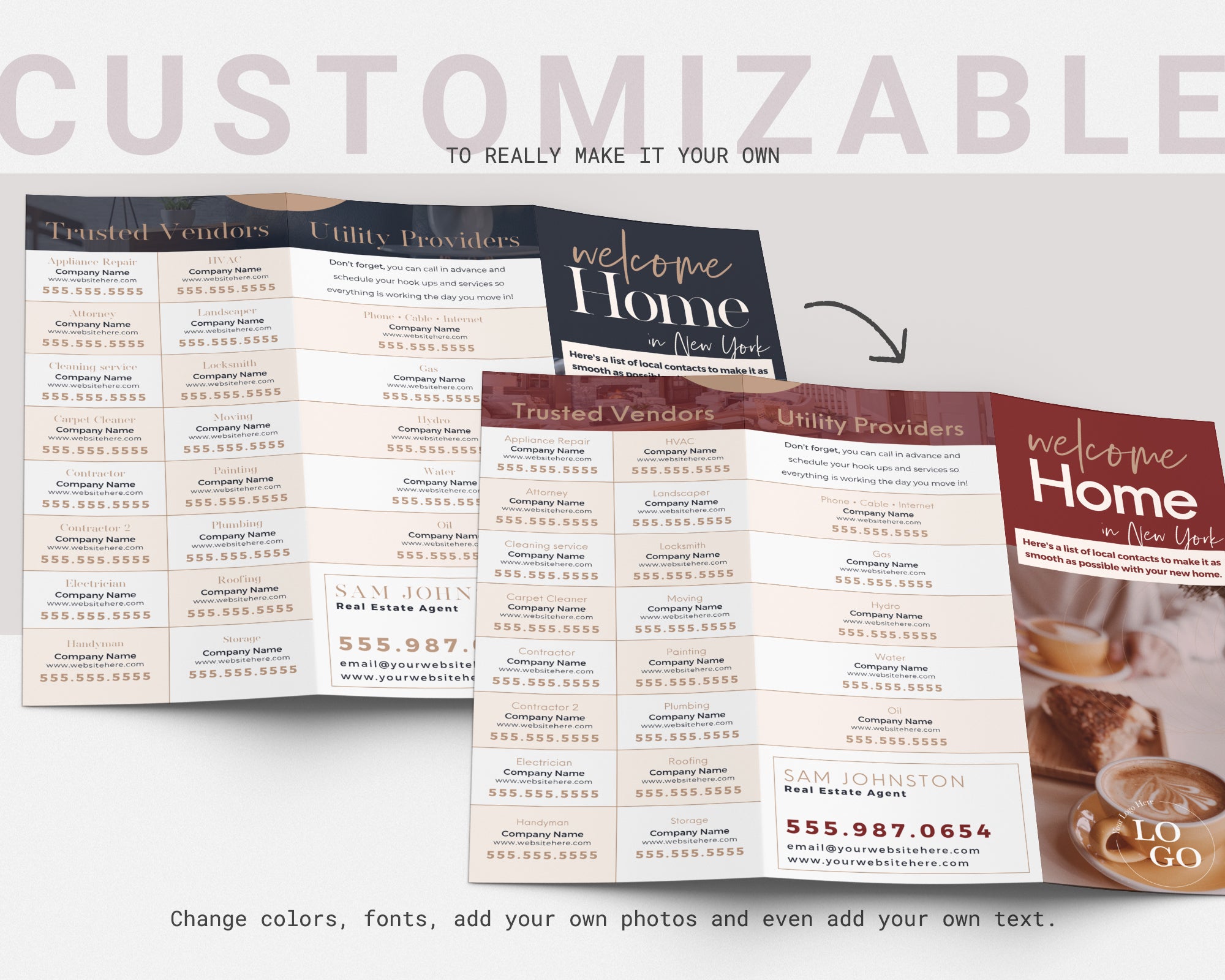 Welcome Home Brochure Template | Blossoming Real Estate